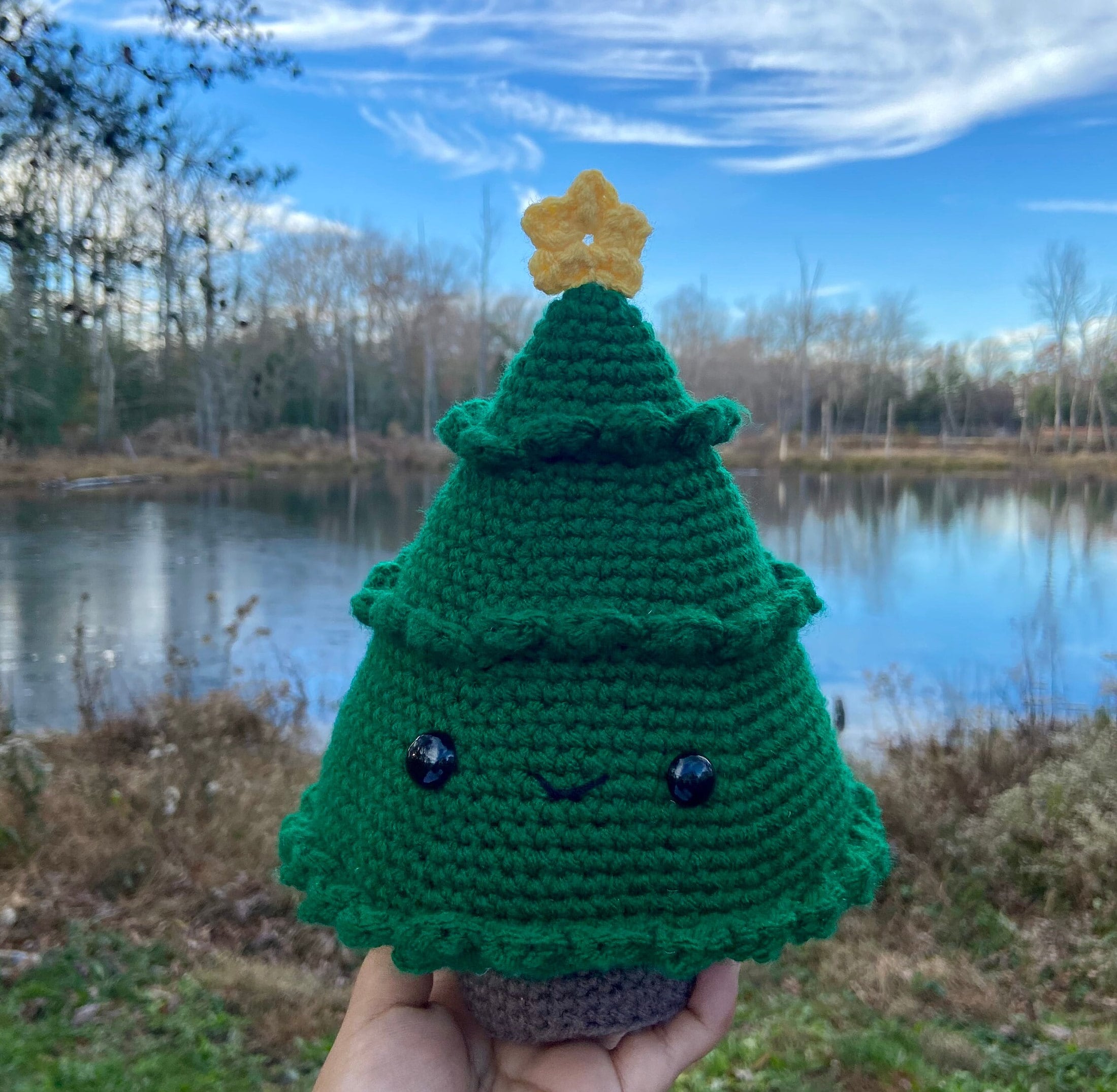 Cute Crochet Christmas Tree Plushie Christmas Tree With Ornaments ...
