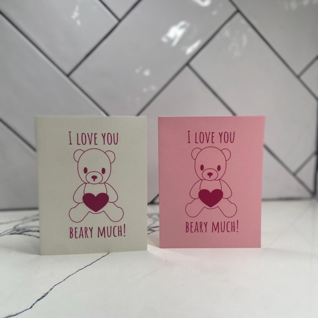 Cute Valentine's Day Cards Matching Plushies Available - Etsy