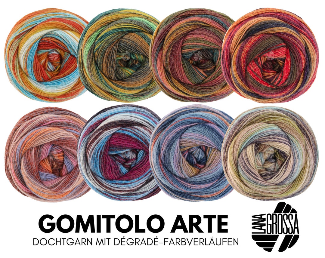 Lana Grossa GOMITOLO ARTE 200 G Dochtgarn Mit Dégradé-farbverläufen 700 M - Etsy