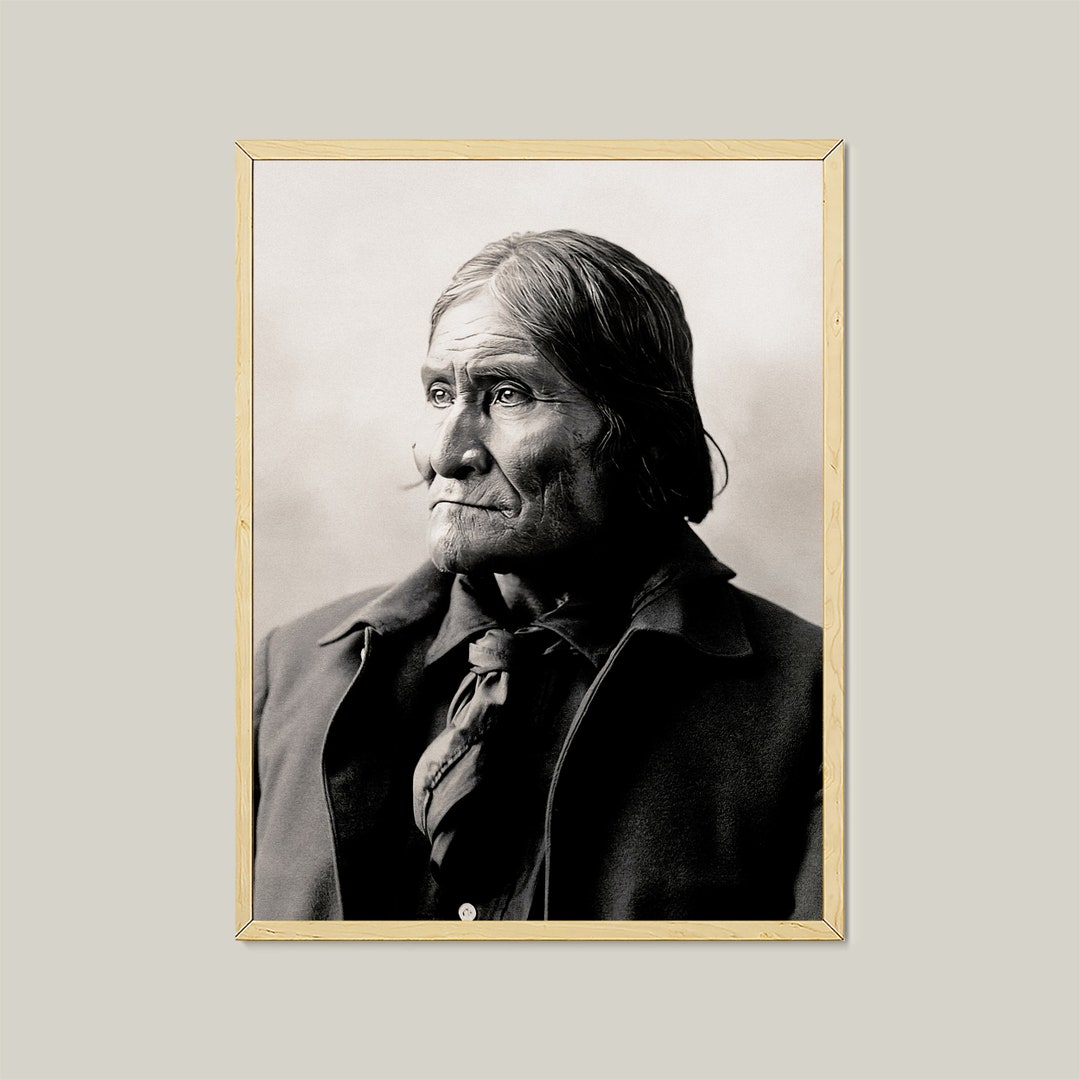 American Indian Chief Geronimo Poster- Indigenous People -tribal Wall ...