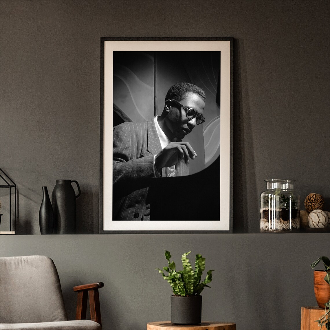 Iconic Thelonious Monk Jazz Musician Print Vintage Wall Art for Home or ...