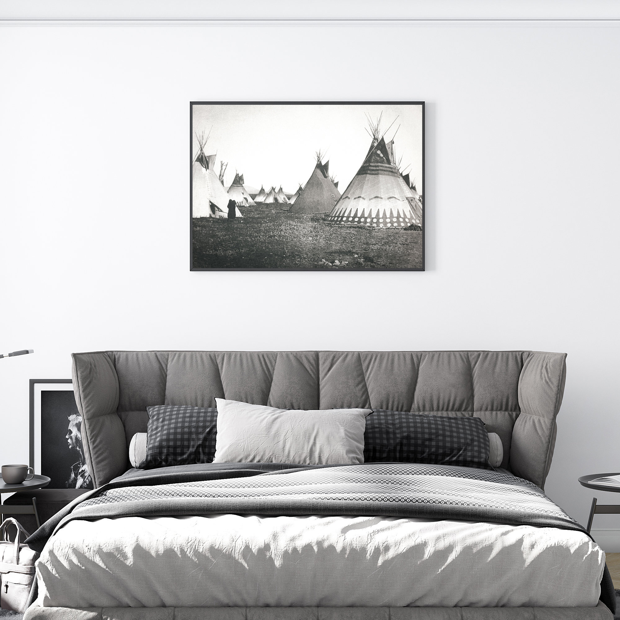 Tribal Piegan Lodge Poster-hand-painted Lodges Art-unique Wall Decor ...