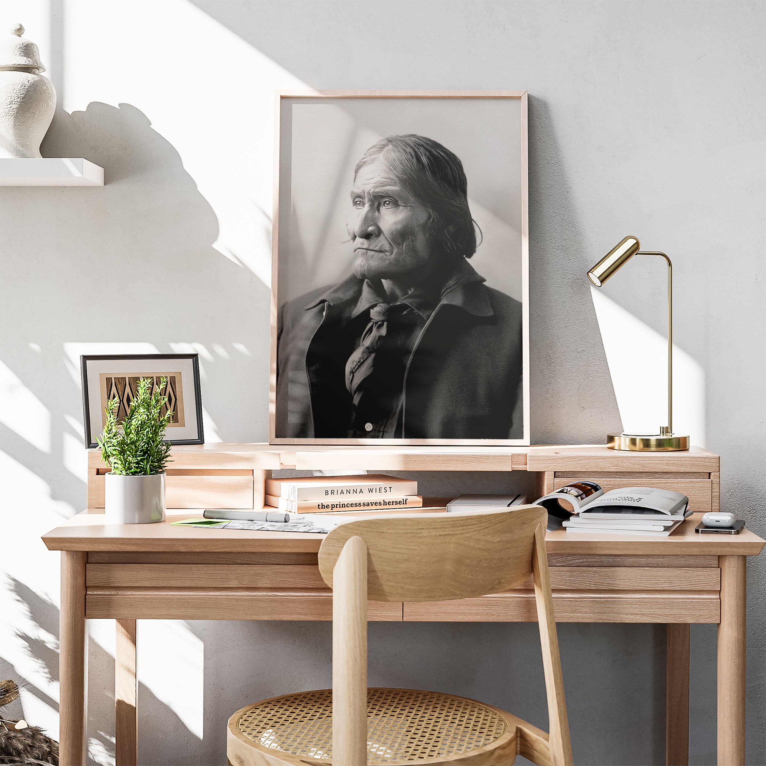 American Indian Chief Geronimo Poster Indigenous People tribal Wall Art ...