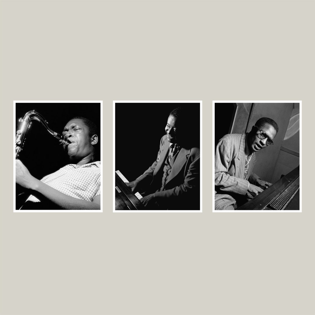 Set of 3 Jazz Legends-vintage-thelonious Monk-john Coltrane-art Tatum ...