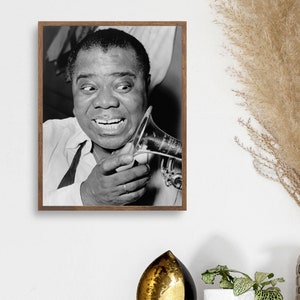 Vintage Louis Armstrong Jazz Poster Prints-digital Download-black and ...