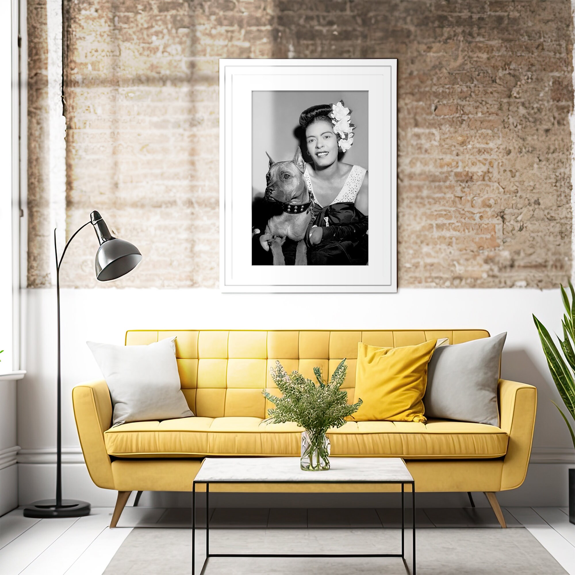Vintage Billie Holiday With Her Dog Mister Poster-retro Jazz Legends ...