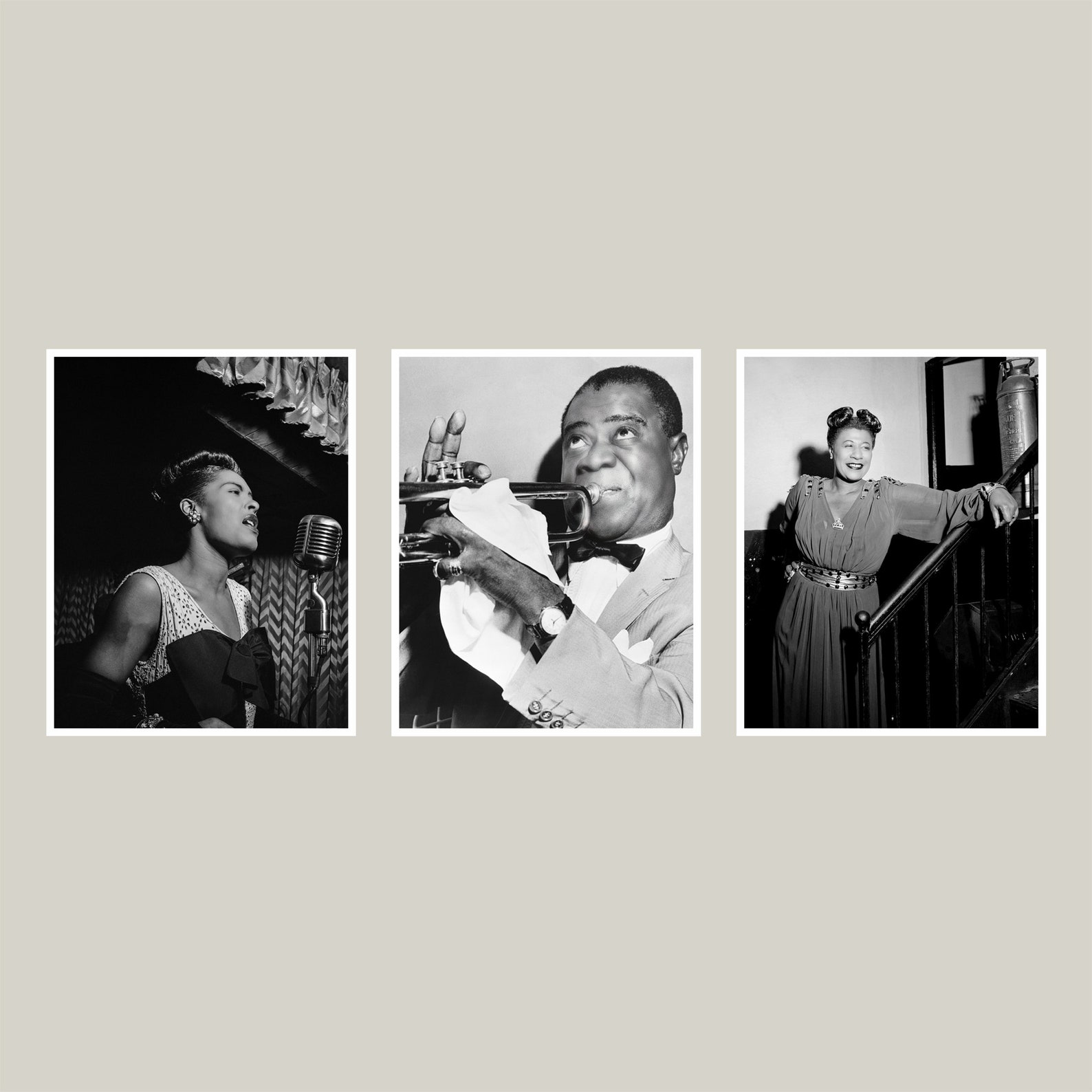 Set of 3 Jazz Legends-vintage Louis Armstrong-billie - Etsy
