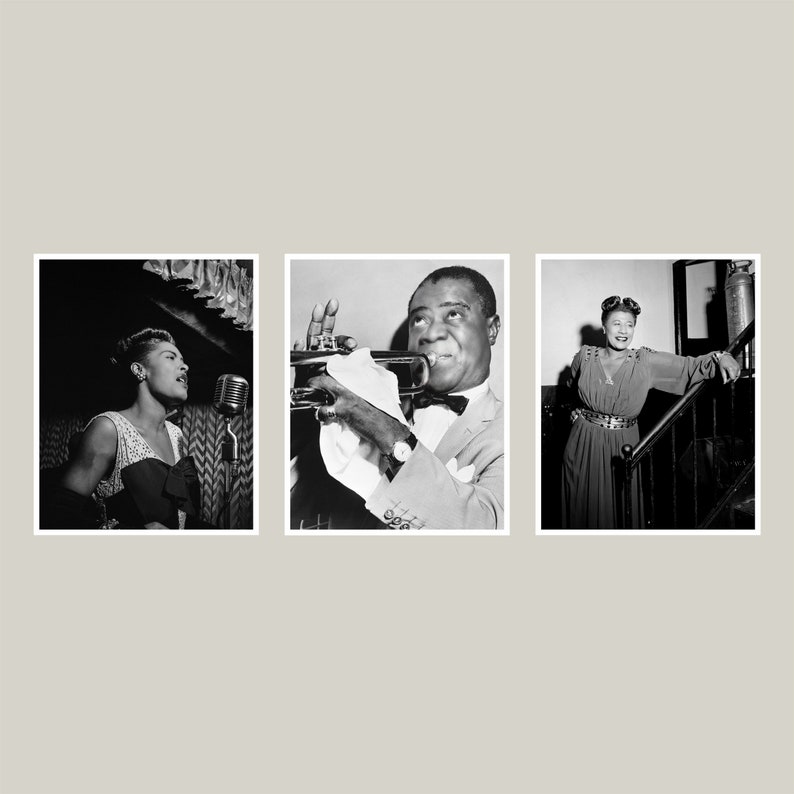 Set of 3 Jazz Legends-vintage Louis Armstrong-billie - Etsy