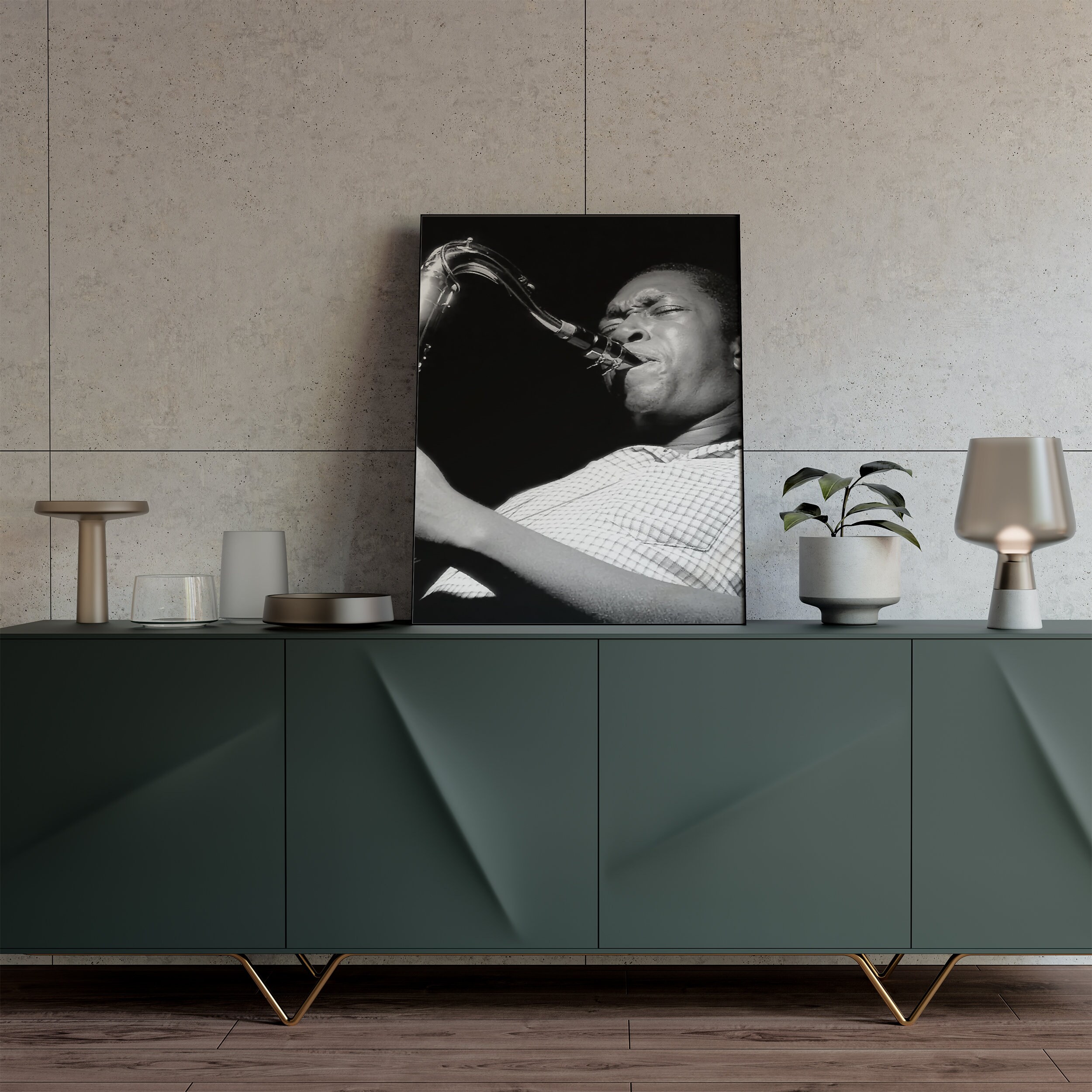 Vintage John Coltrane Poster-jazz Art Print-coltrane Black and White ...