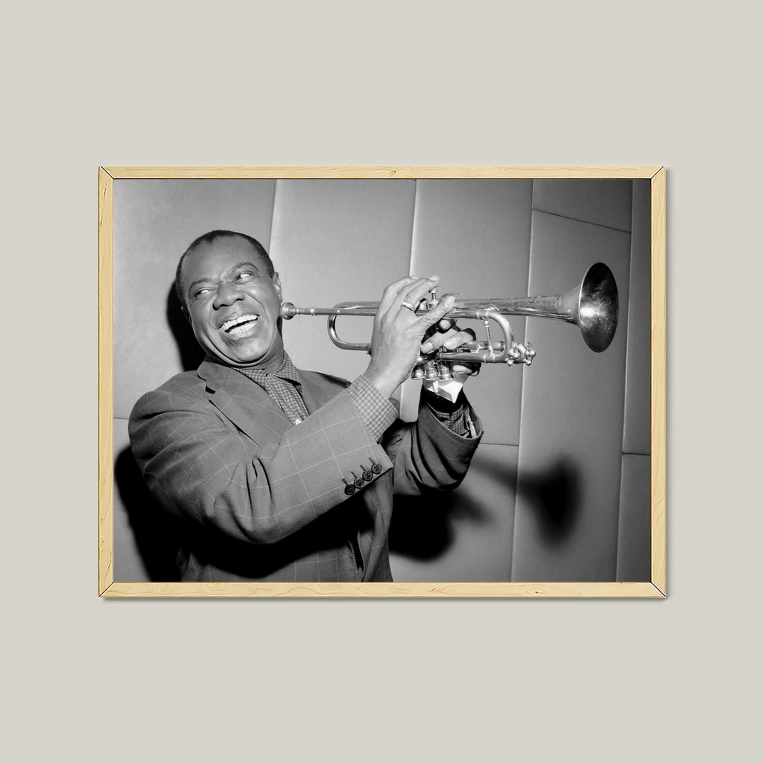 Louis Armstrong Photo Print: Vintage Jazz Legend, Music Room Decor ...