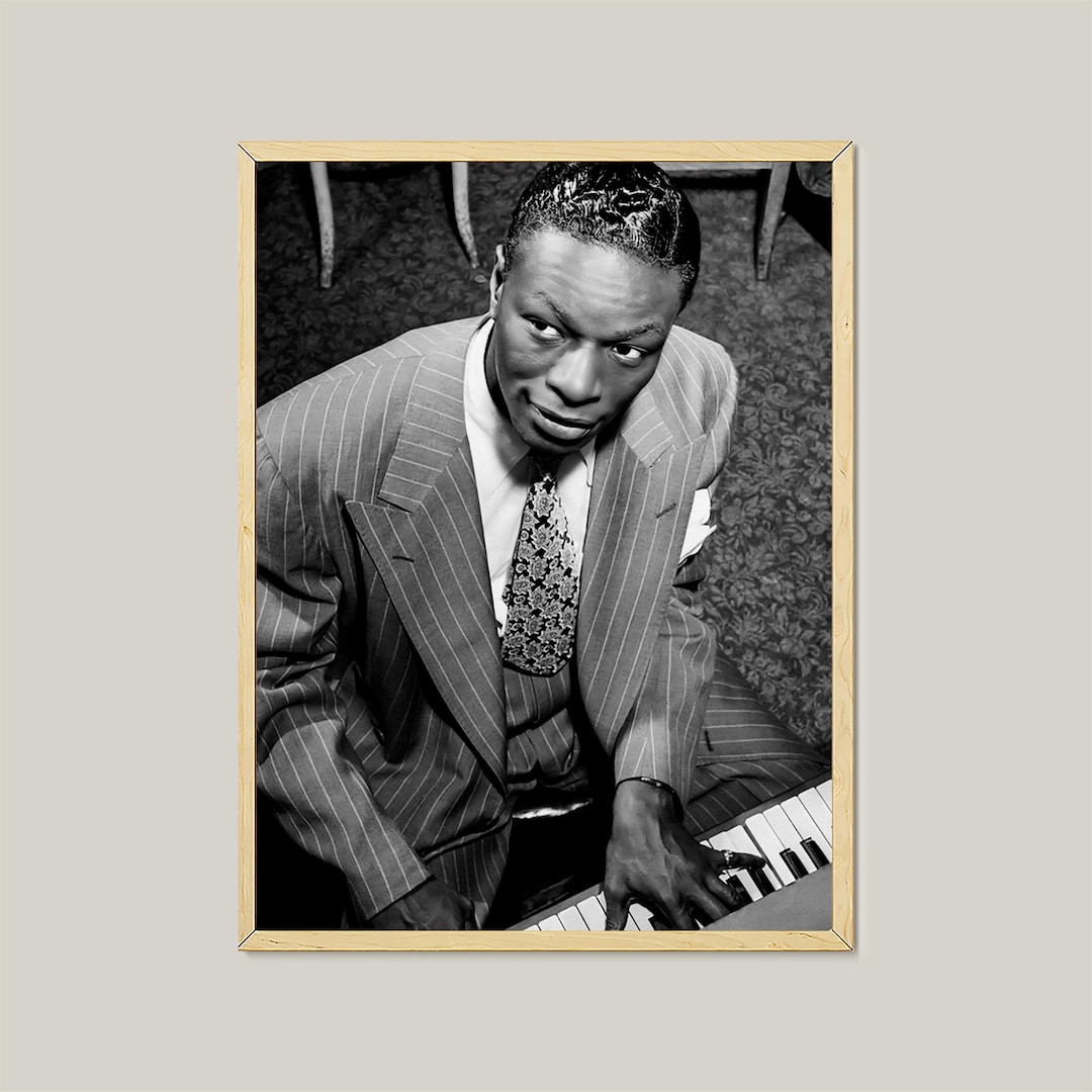 Vintage Nat King Cole Jazz Portrait Poster: Restored Photograph ...
