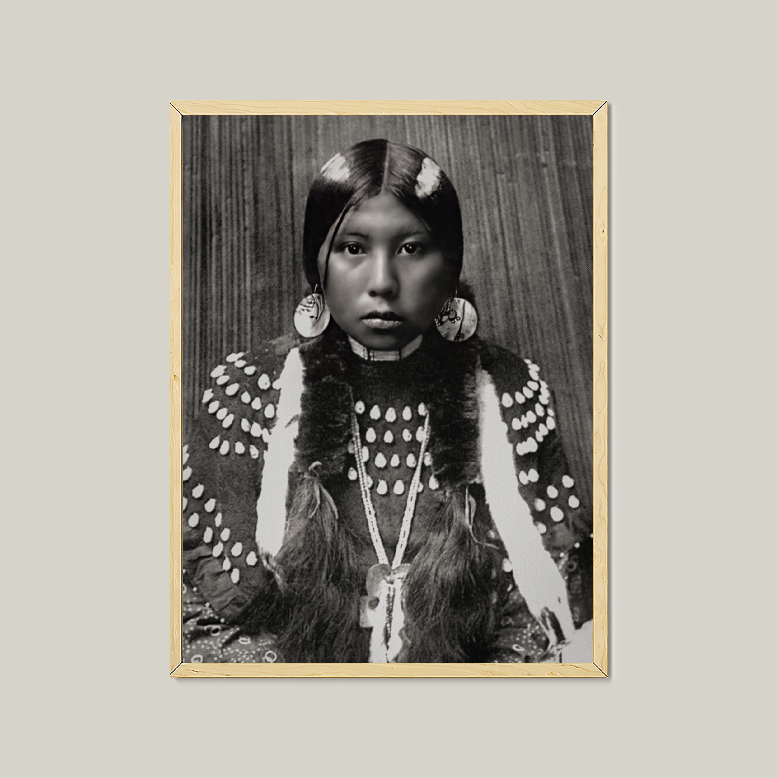 Vintage Native American Indian Women Photo-dusty Dress Kalispel Profile ...