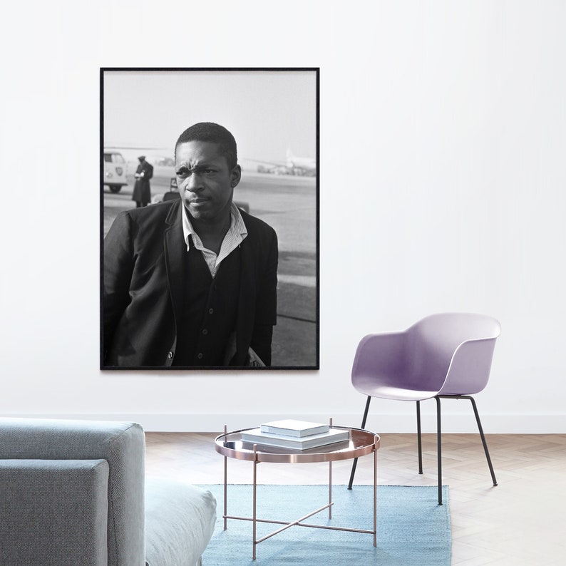 John Coltrane Poster-vintage Coltrane at Schipol Photo-jazz Art Print ...