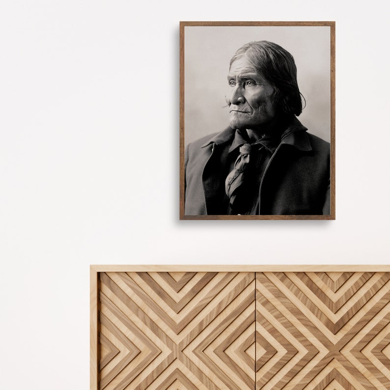 American Indian Chief Geronimo Poster Indigenous People tribal Wall Art ...