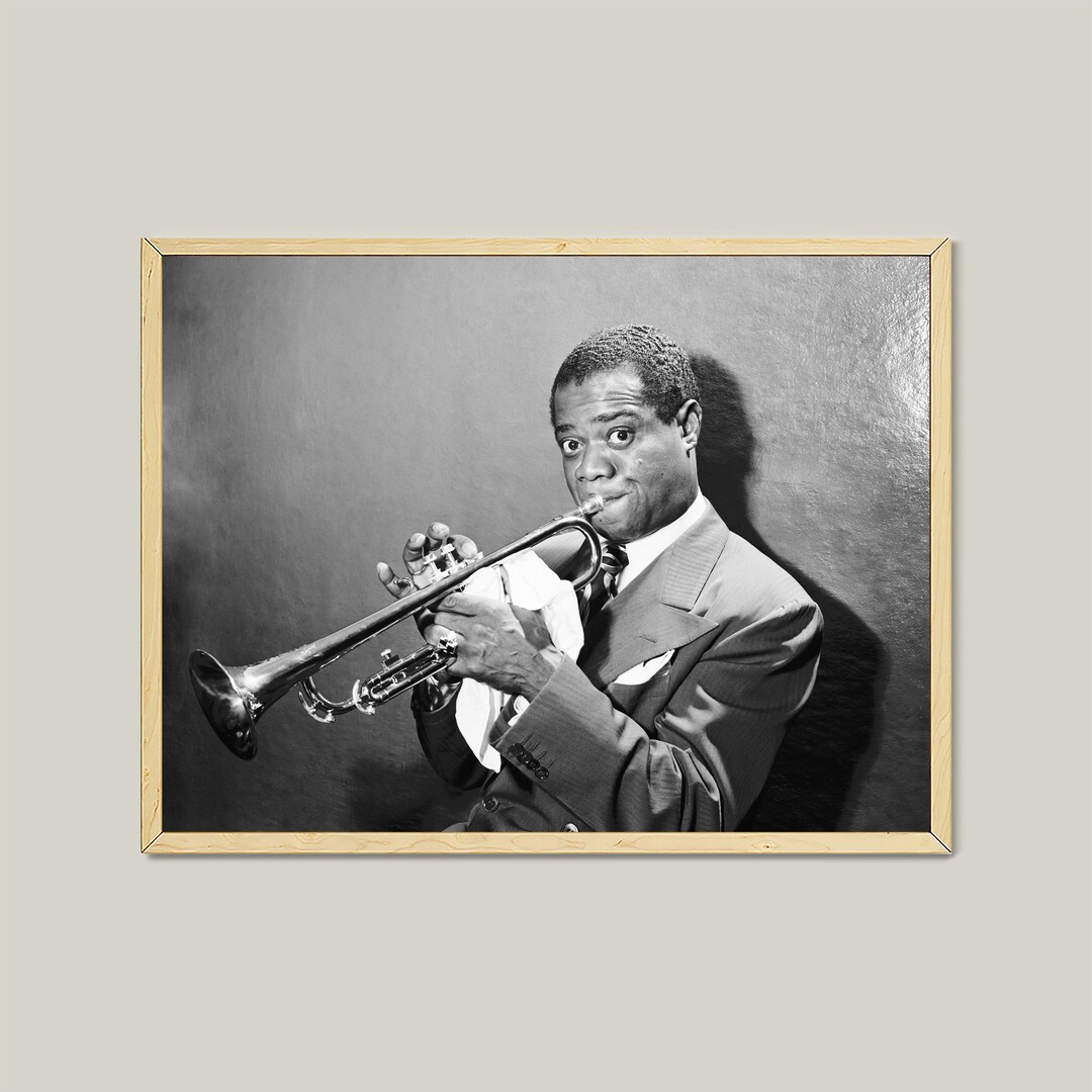 Vintage Louis Armstrong Art Photo Printable - Wall Art Photography ...