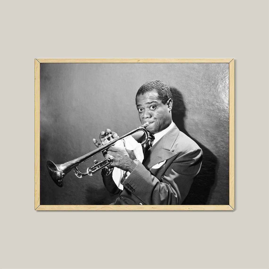 Vintage Louis Armstrong Art Photo Printable Wall Art Photography Old ...