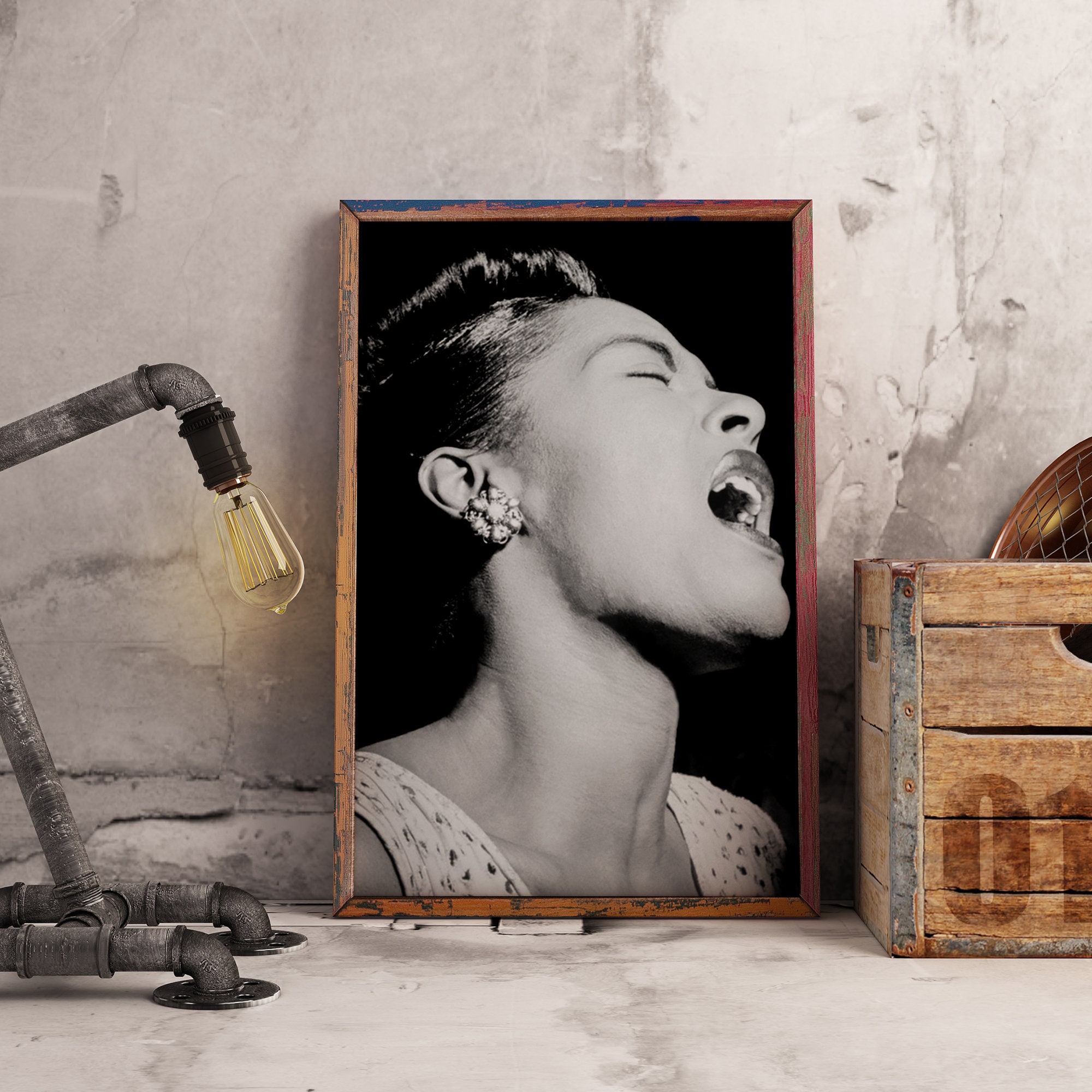 Vintage Billie Holiday Poster Jazz Icon Wall Art for Music Lovers Retro ...