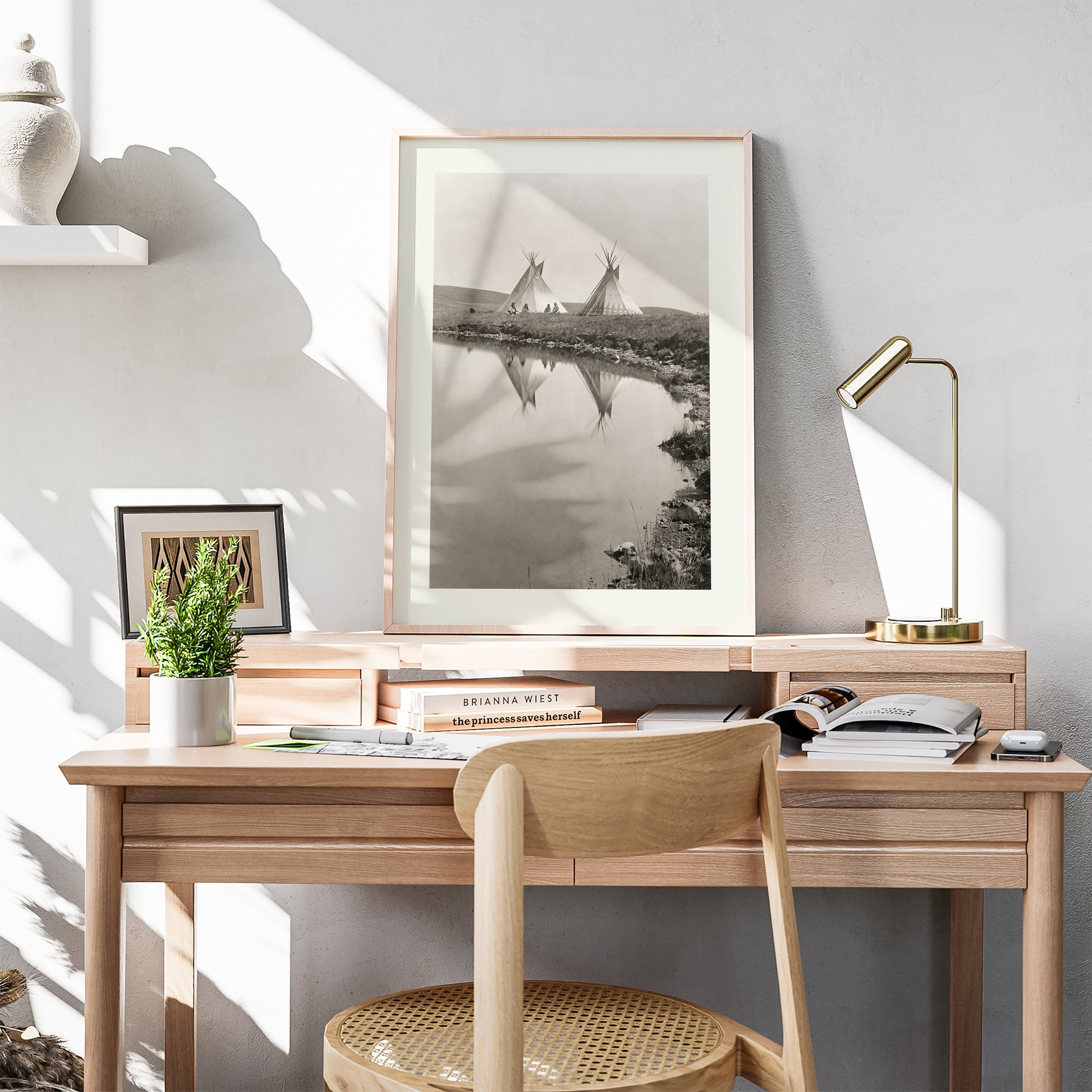 At the Water's Edge Piegan Tribe Scene Photograph-native American ...