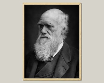 CHARLES DARWIN Watercolor Portrait POSTER Various Sizes Available Art ...