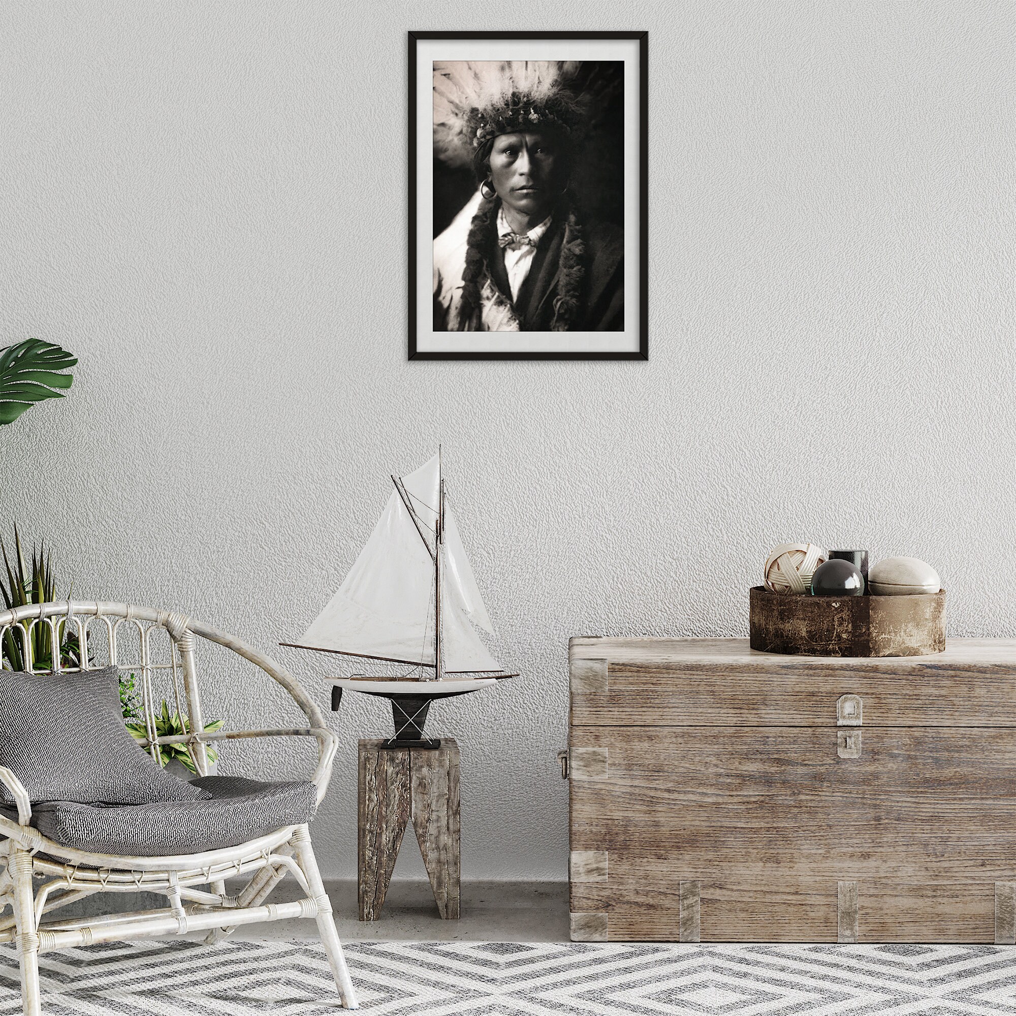 Native American Indian Chief Portrait Photograph-edward Curtis - Etsy