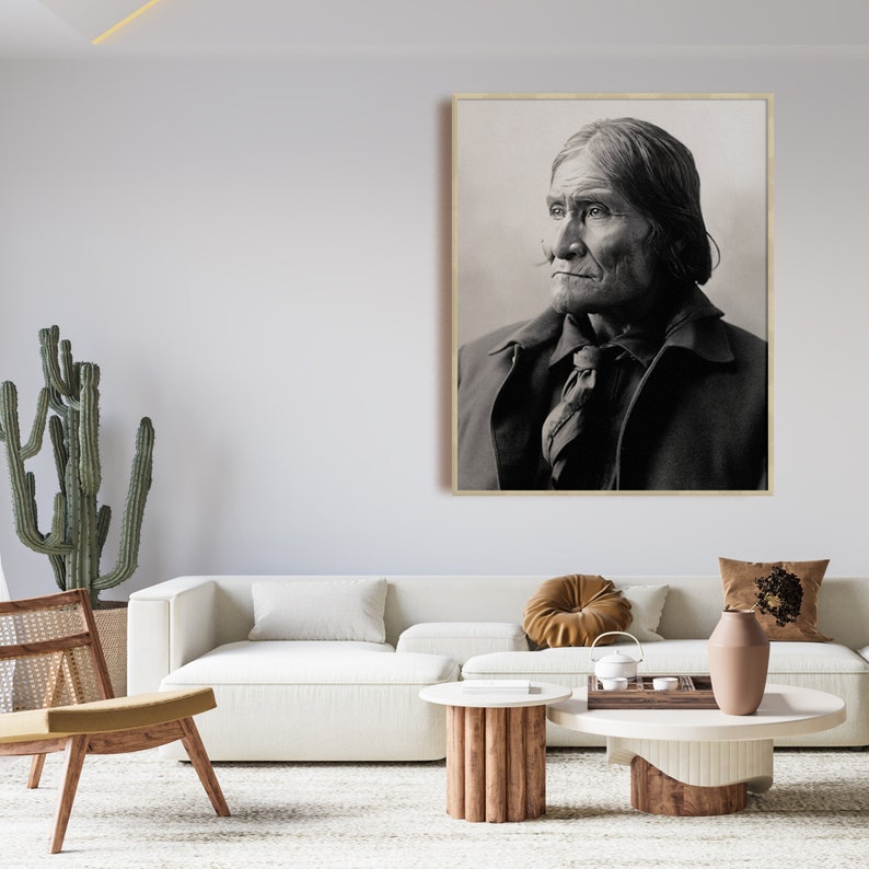 American Indian Chief Geronimo Poster Indigenous People tribal Wall Art ...