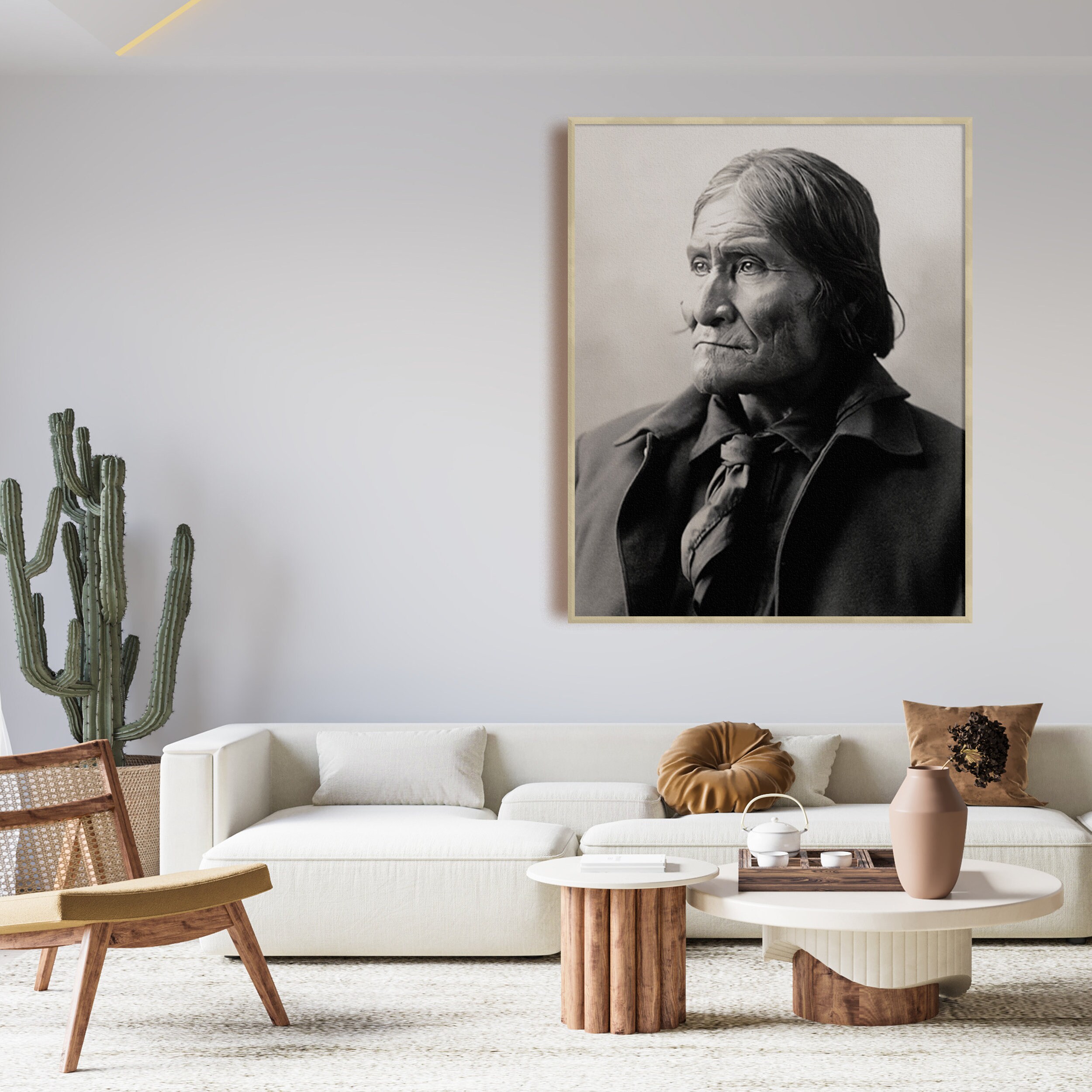 American Indian Chief Geronimo Poster Indigenous People tribal Wall Art ...