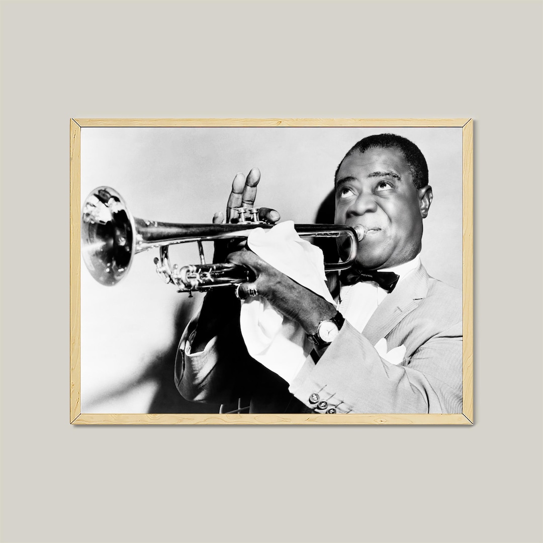 Vintage Louis Armstrong Jazz Portrait - New Orleans Poster (digital ...