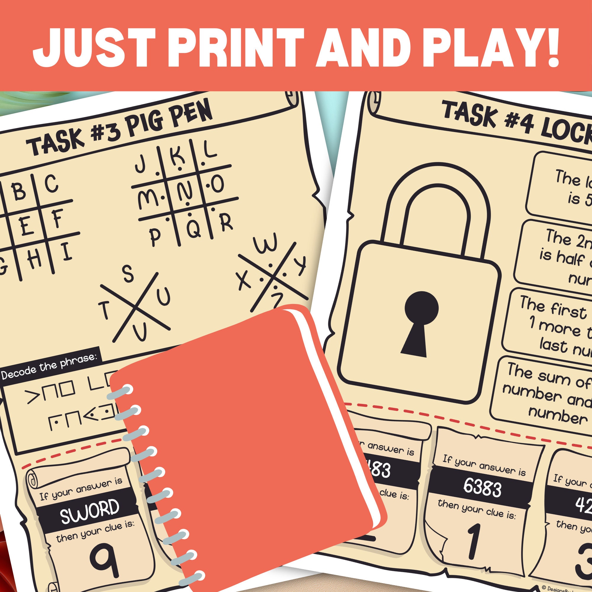 Pirate Printable Escape Room for Kids Printable Party Game Birthday ...