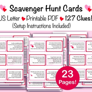 Valentine's Day Scavenger Indoor Scavenger Hunt, Valentines Day ...