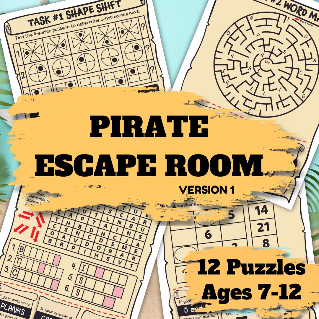 Pirate Printable Escape Room for Kids - Printable Party Game – Birthday ...