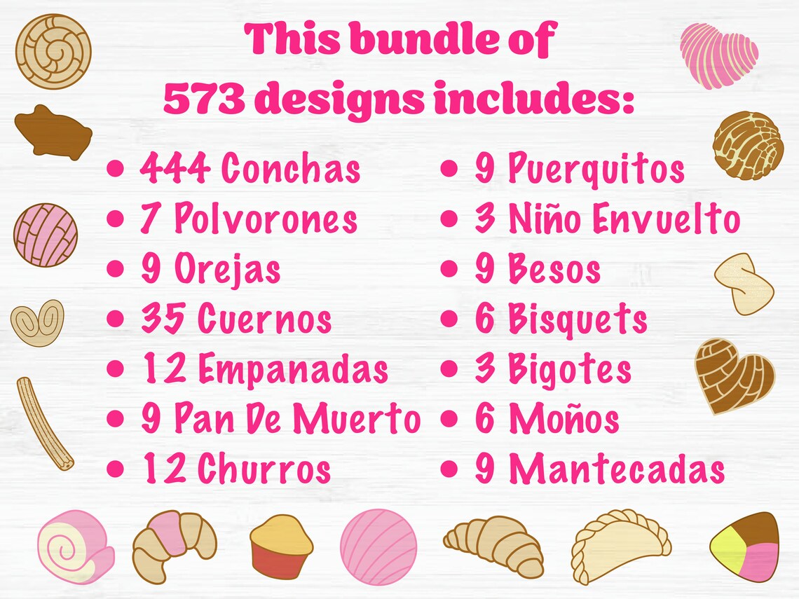 573 Concha SVG Bundle, PNG, Pan Dulce Svg Png, Cafecito Y Chisme Svg ...