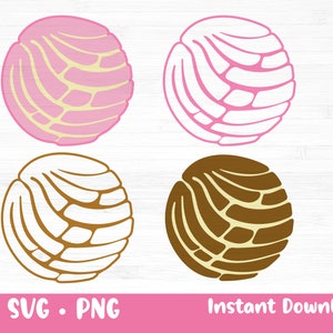 Conchas SVG, PNG, Pan Dulce Svg, Ai Mexican Sweet Bread Clipart Bundle ...