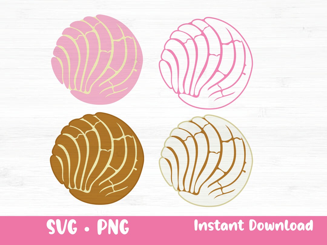 Concha SVG, PNG, Ai Mexican Sweet Bread Clipart Bundle for Cricut - Etsy
