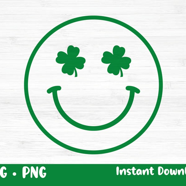 Shamrock Smiley Face - Etsy