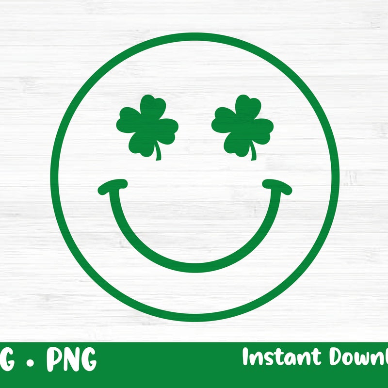 Shamrock Smiley Face - Etsy