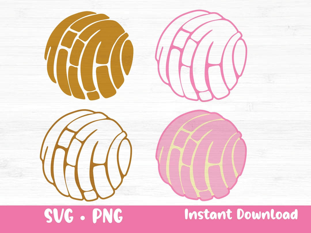 Concha SVG, PNG, Ai Mexican Sweet Bread Clipart Bundle for Cricut - Etsy