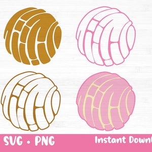 Concha SVG, PNG, Ai Mexican Sweet Bread Clipart Bundle for Cricut - Etsy