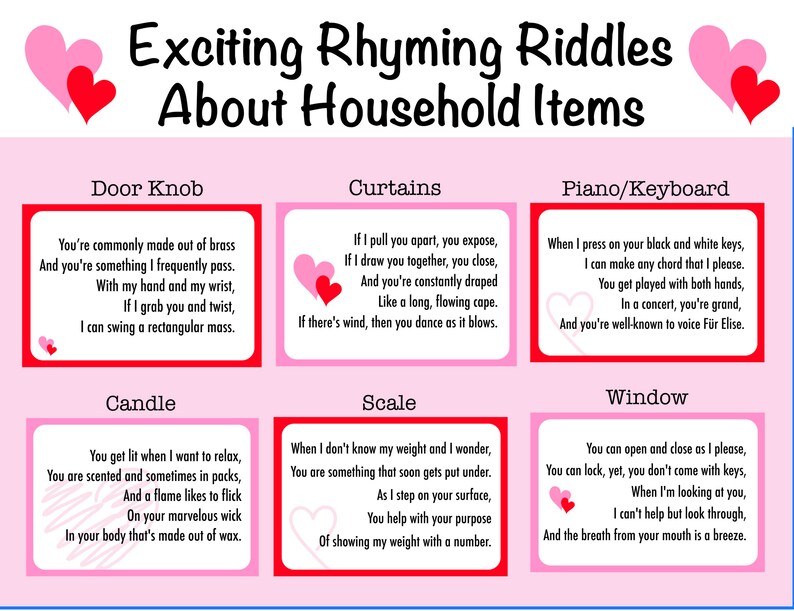 Valentine's Day Scavenger Indoor Scavenger Hunt, Valentines Day ...