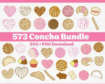Concha SVG, PNG, Ai Mexican Sweet Bread Clipart Bundle for Cricut - Etsy