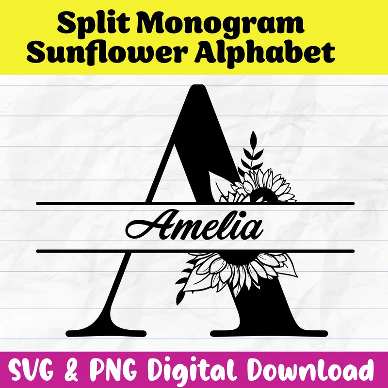 Split Monogram - Etsy