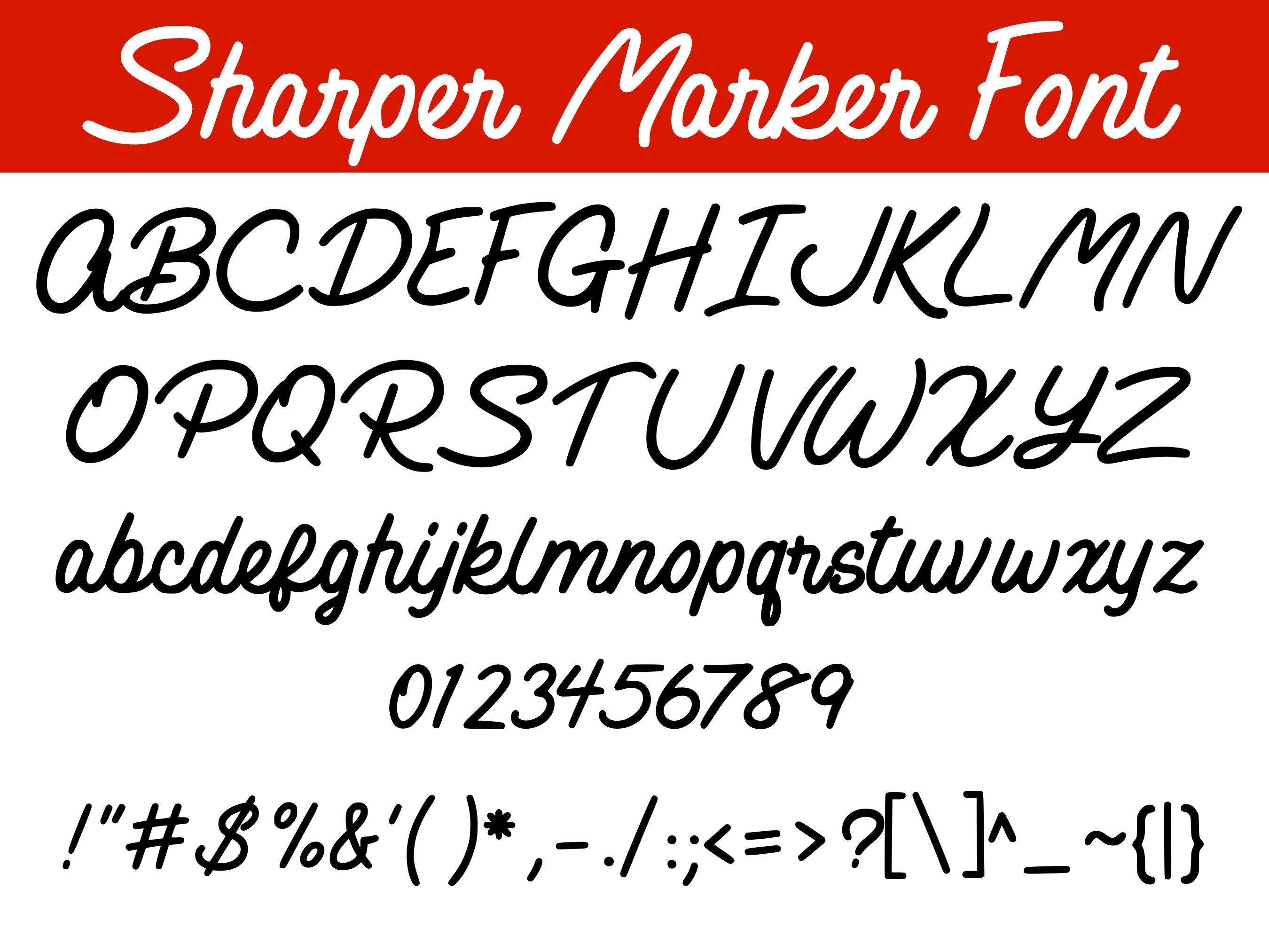 Sharper Marker Pen Font and Commercial License, Marker Felt OTF TTF ...
