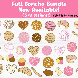 Concha SVG, PNG, Ai Mexican Sweet Bread Clipart Bundle for Cricut - Etsy