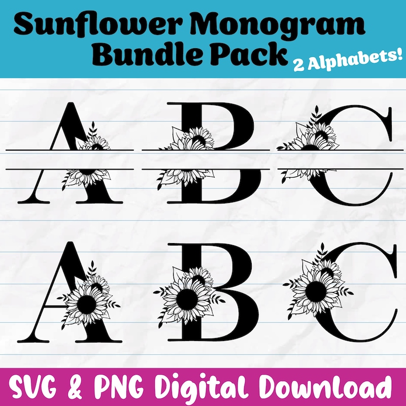 Monogram Svg Files - Etsy