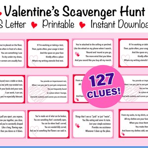 Valentine's Day Scavenger Indoor Scavenger Hunt, Valentines Day ...