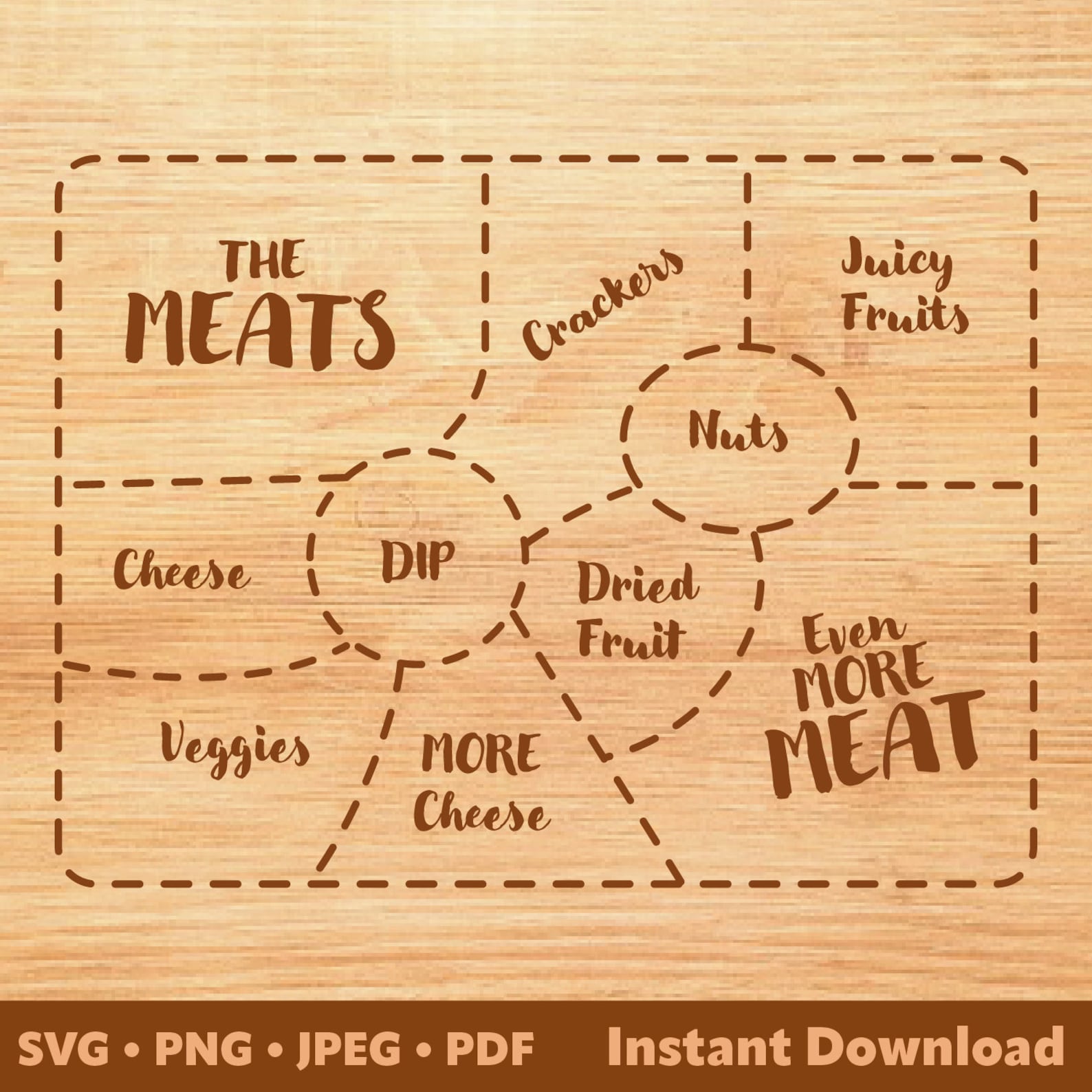 Charcutierie Board SVG PNG JPEG, Cutting Board Design, Cheese Plate ...