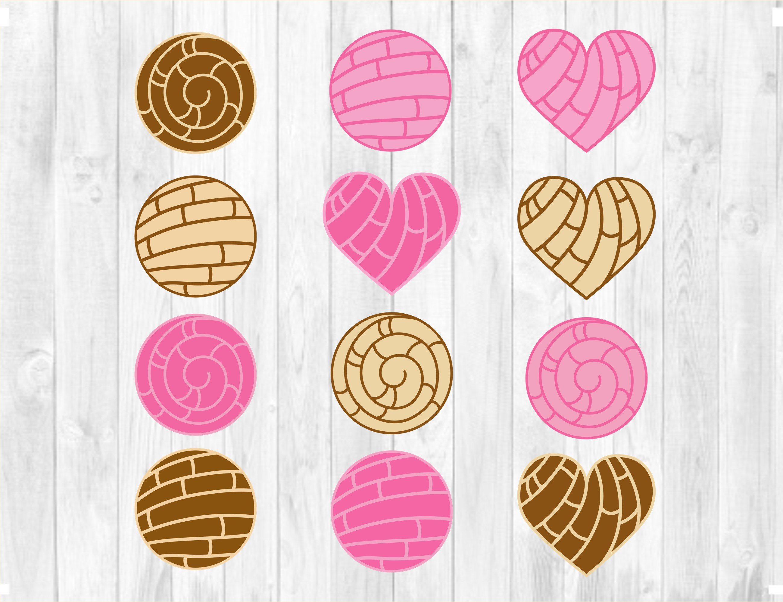 573 Concha SVG Bundle PNG Pan Dulce Svg Png Cafecito Y - Etsy