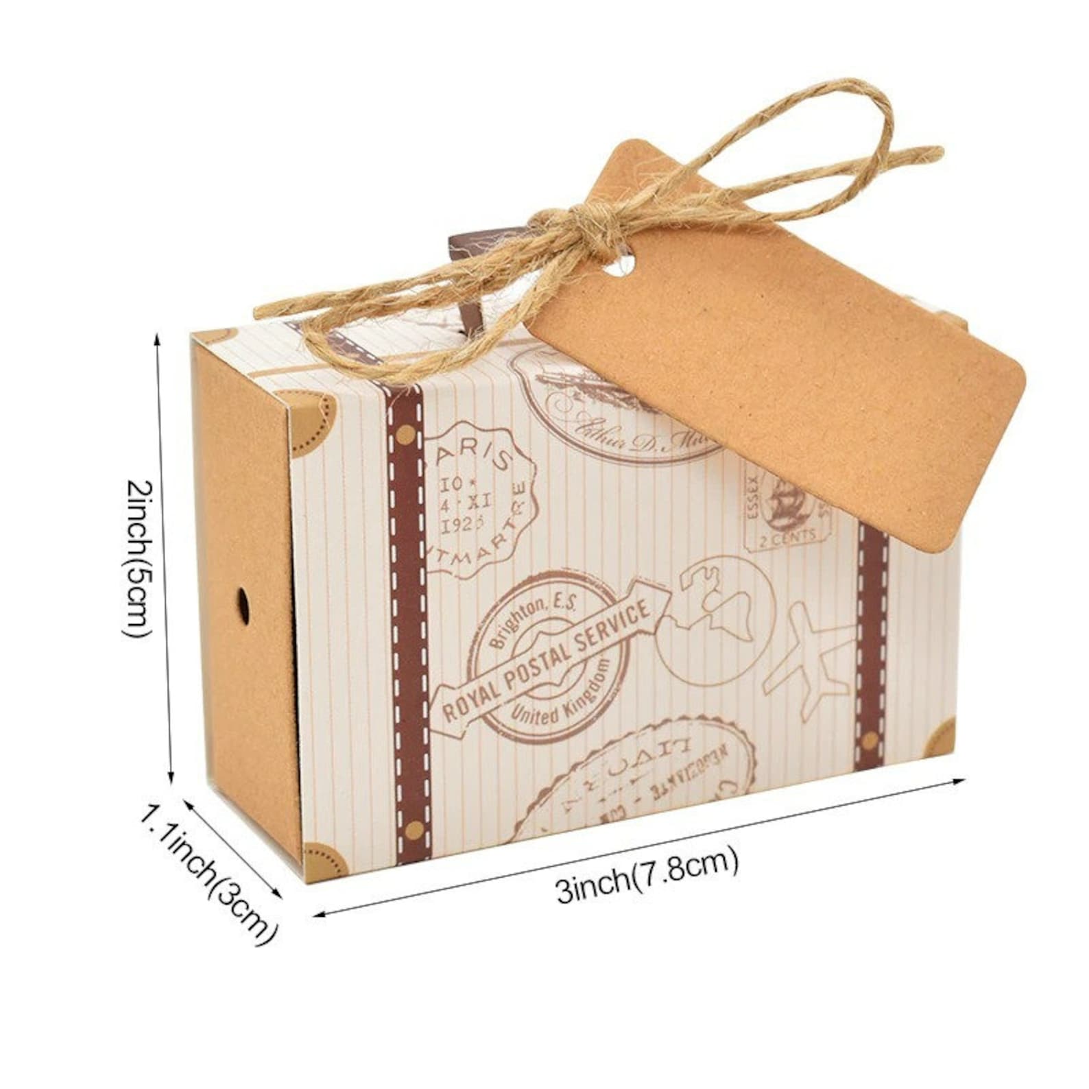 10/20pcs Travel Suitcase Candy Box, Kraft Paper Gift Boxes,wedding ...