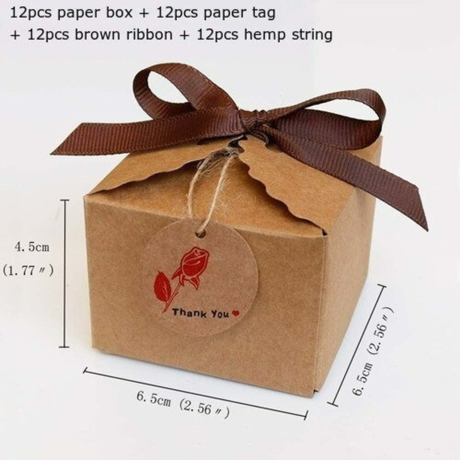 12sets Kraft Paper Box, Paper Gift Box, Wedding Candy Boxes, Paper Tags ...