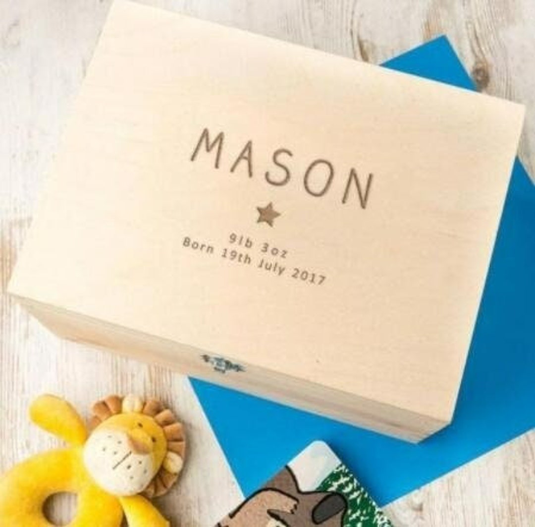 Personalized Baptism Keepsake Box, Baptism Gifts for Baby Girl or Boy ...