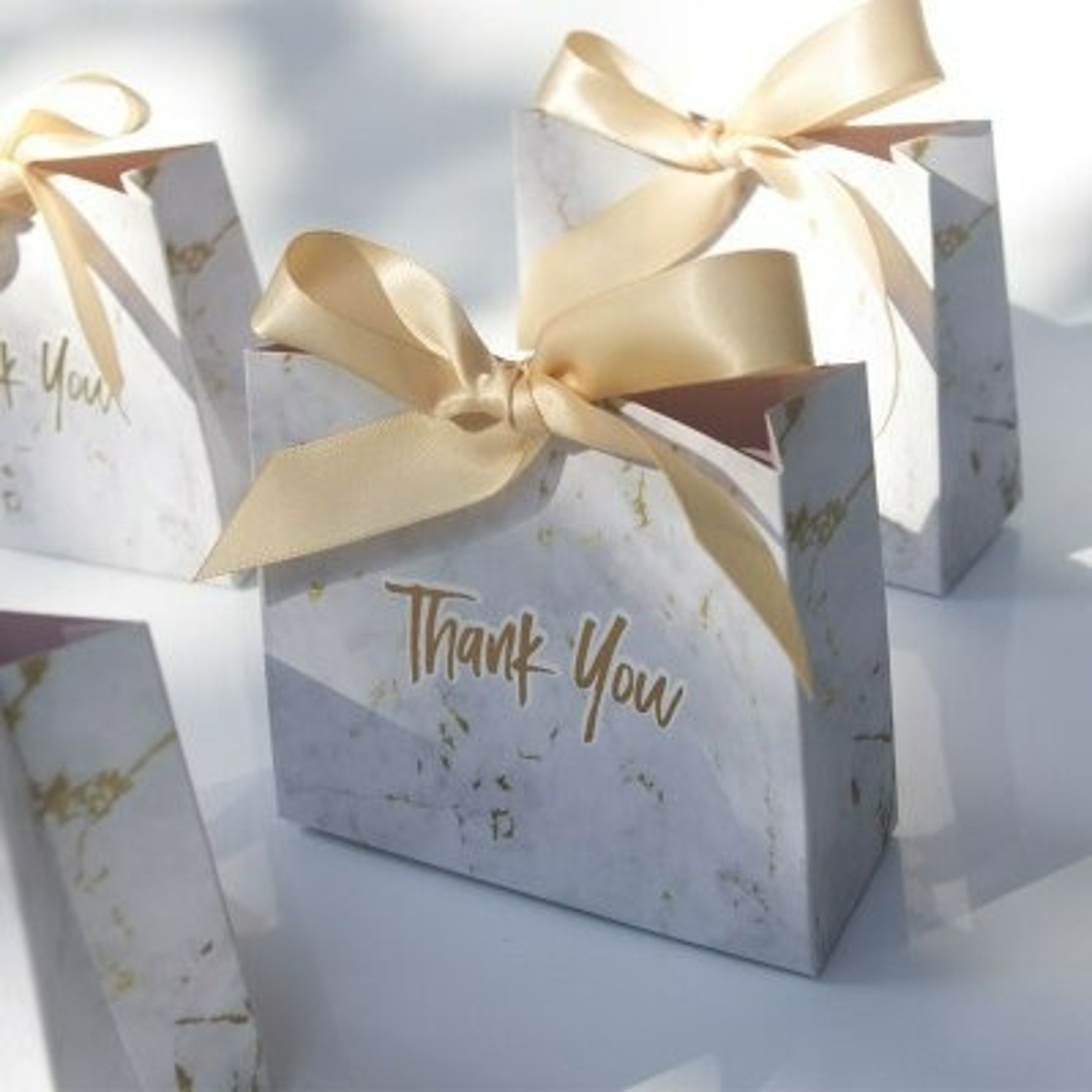 Creative Mini Grey Marble Gift, Bag Box for Party Baby Shower, Paper ...